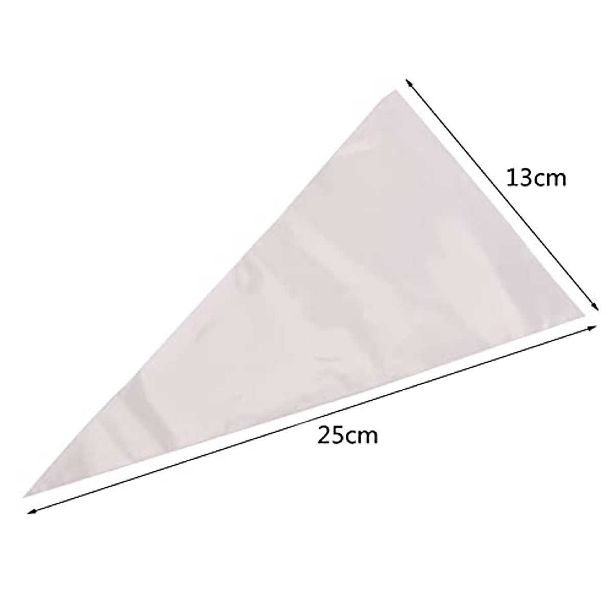 Dzrige 100 Pieces Transparent Cone bags,Clear Triangle Bags,Plastic Cone Bags with Gold Twist Ties,Plastic Treat Bags for Easter Christmas Party Favor,Wedding,Cookies,Candy,Chocolates,Popcorn,Craft Gifts - 5.1" x 9.8"