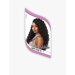 Sensationnel Lulutress Crochet Braiding hair - crochet braids hair extensions Kanekalon synthetic locs twists braids - LULUTRESS DEEP WAVE 18 Inch (1 pack, 4)