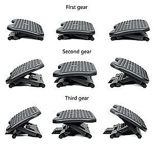 AKOZLIN Adjustable Under Desk Footrest Comfy Rest, Ergonomic Foot, Pressure Relief for Comfort Home, Office
