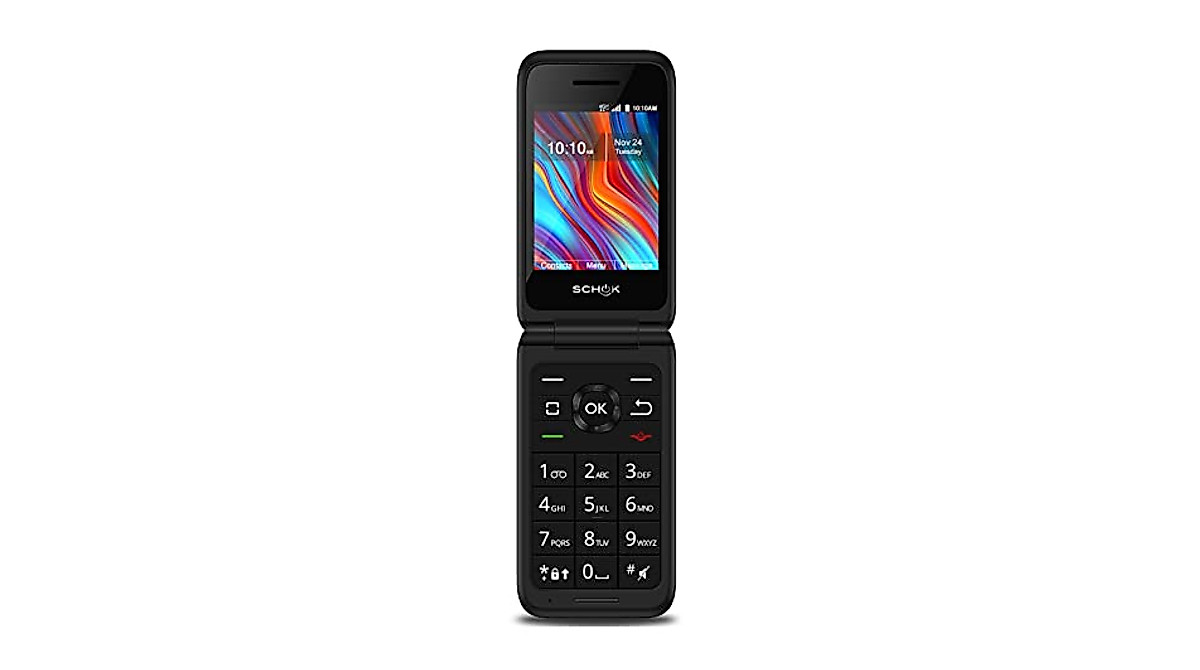 Boost Mobile 4G LTE Schok Flip Phone - Large Display & Long Battery