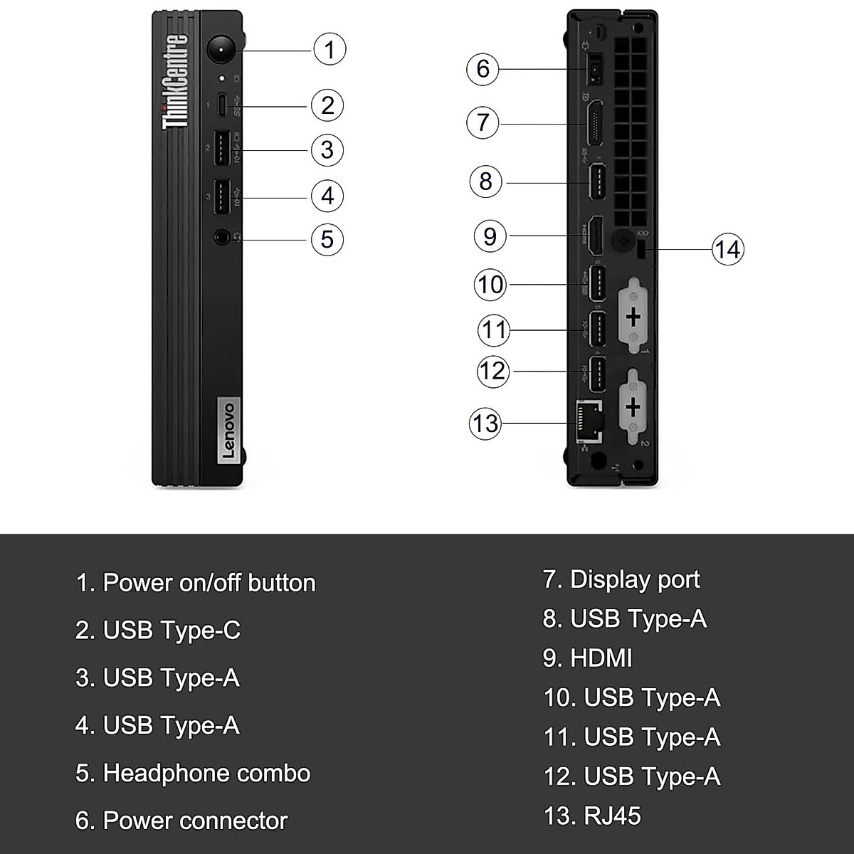 Lenovo ThinkCentre M70q Gen 4 MFF 1L Tiny PC Mini Business Desktop Computer, 13th Gen Intel 16-Core i7-13700T, 16GB DDR4 RAM, 1TB PCIe SSD, WiFi 6, RJ-45, HDMI, DP Port, KB & Mouse, W11P, WE/PGPY
