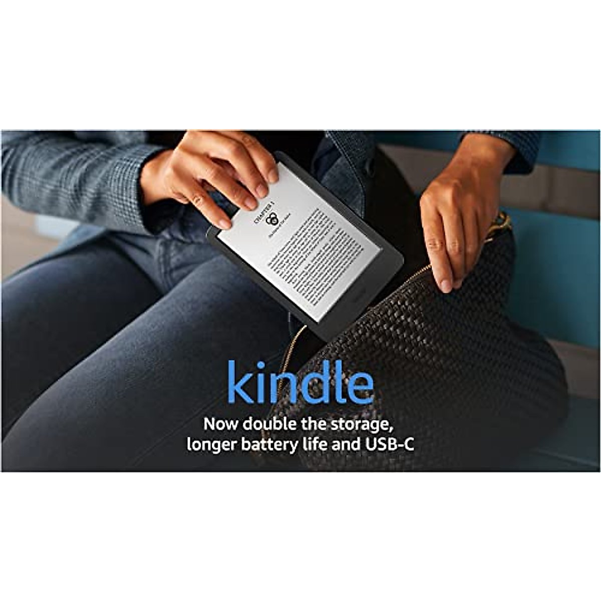 All-new Kindle (2022 release) – The lightest and most compact Kindle, now with a 6” 300 ppi high-resolution display, and 2x the storage - Black