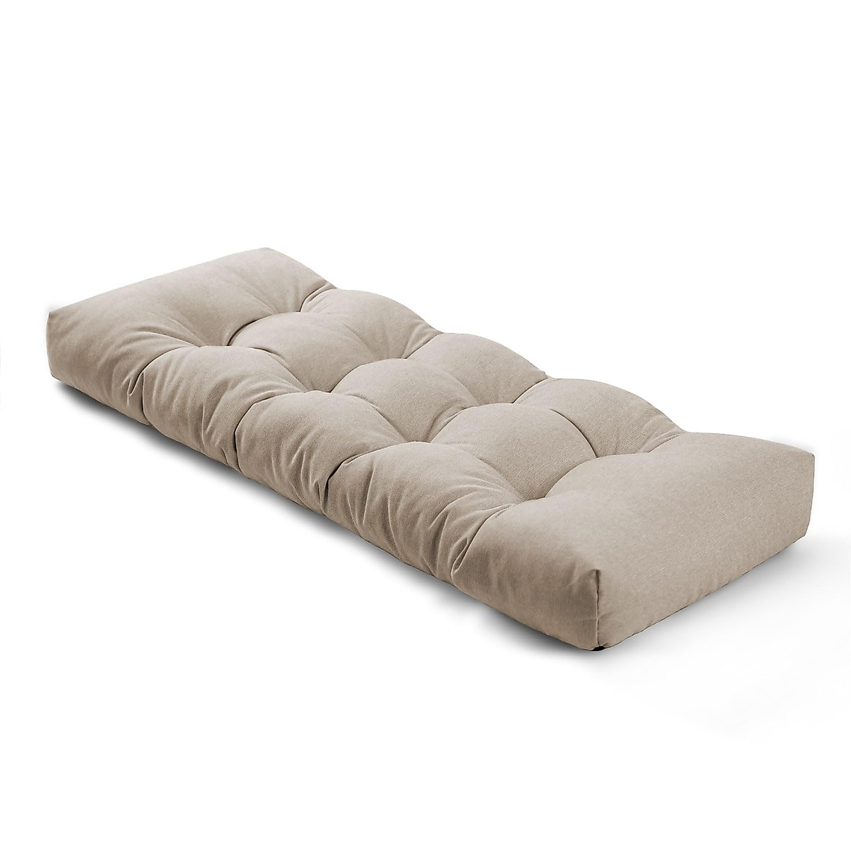 RULAER Indoor 45x16 Inch Durable Bench Cushion Outdoor Non-Slip Tufted Garden Patio Furniture Cushions Two Straps Thickened Soft Kitchen Bench Pads