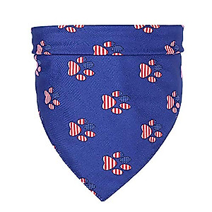 Yunison 5 Packs 4th of July Dog Bandanas Reversible Scarfts American Flag Independence Day Fireworks Pet Scarfs, Cat Bandanas for Small Medium Large Pets