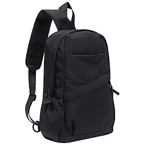 Small Crossbody Sling Backpack Sling Bag, Chest Bag Daypack Cross Body Bag Fanny Pack for Outdoors Traveling Hiking - Black