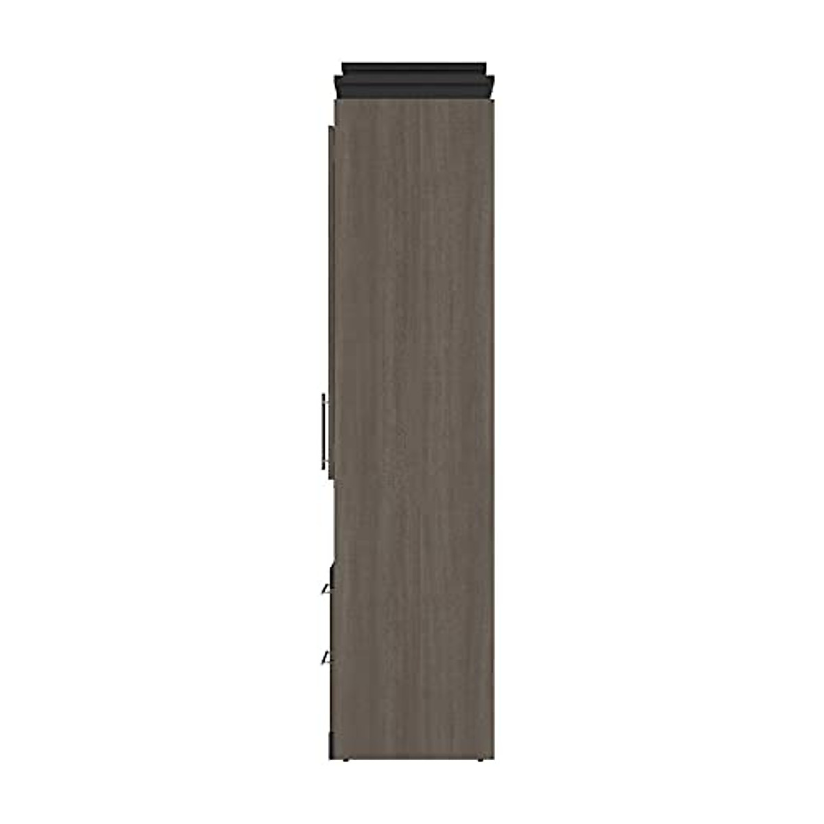 Atlin Designs 104" Queen Murphy Bed with 2 Storage Cabinets in Bark Gray