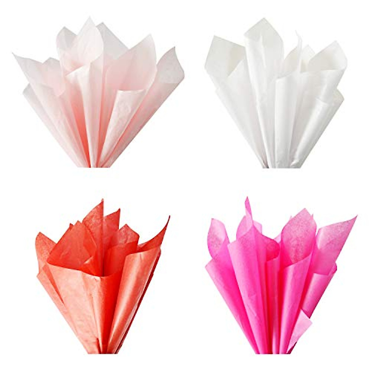 JOYIN 8 Pcs Valentines Day Gift Bags with Filling Paper in 4 Designs for Kids Party Favor Supplies Paper Wrapping Kraft Bags with Colorful Heart shaped Design