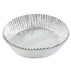 Air Fryer Liners, Fecolmena 50 PCS Disposable Round Aluminum Foil Papers, Safe Food Contact Grade Material & High Temperature Resistant for Air Fryers and Ovens