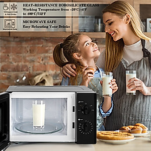 Heat-Resistant Drinking Glasses Set of 6 Double Fashioned Glass Lowball Tumblers 16oz Made From Premium Borosilicate All Crystal-Clear Water Cups, Mixed Drinkware For Daily Use - CL Count (Pack 1)