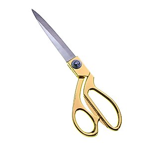 10.5'' Fabric Scissors Stainless Steel sharp Tailor Scissors clothing scissors Professional Heavy Duty Dressmaking Shears Sewing Tailor (Golden)