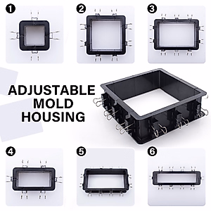 Adjustable Mold Housing Kit for Silicone Molds Making - Plastic Mold Housing Frame for Silicone Rubber Mold Making, DIY Resin Mold - Free Combination Molding Housing for Soap Mold, Candle Molds Making