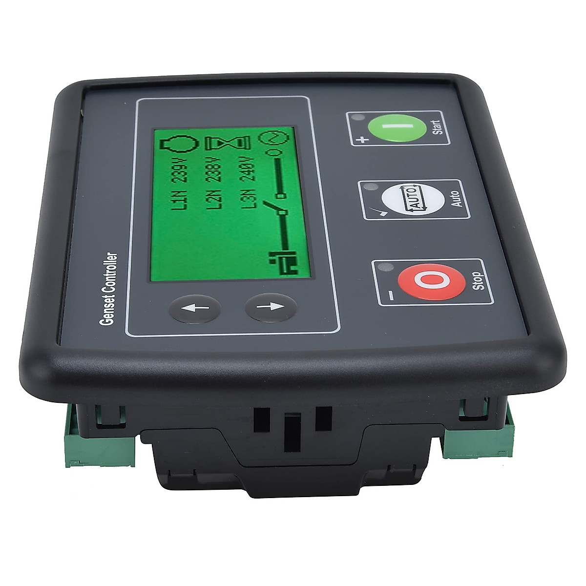 Luqeeg DSE4510 Generator Controller, LCD Display Generator Genset Controller, Auto Start Stop Mains Failure Control Module 3 Phase Generator Set Controller with Three Remotes