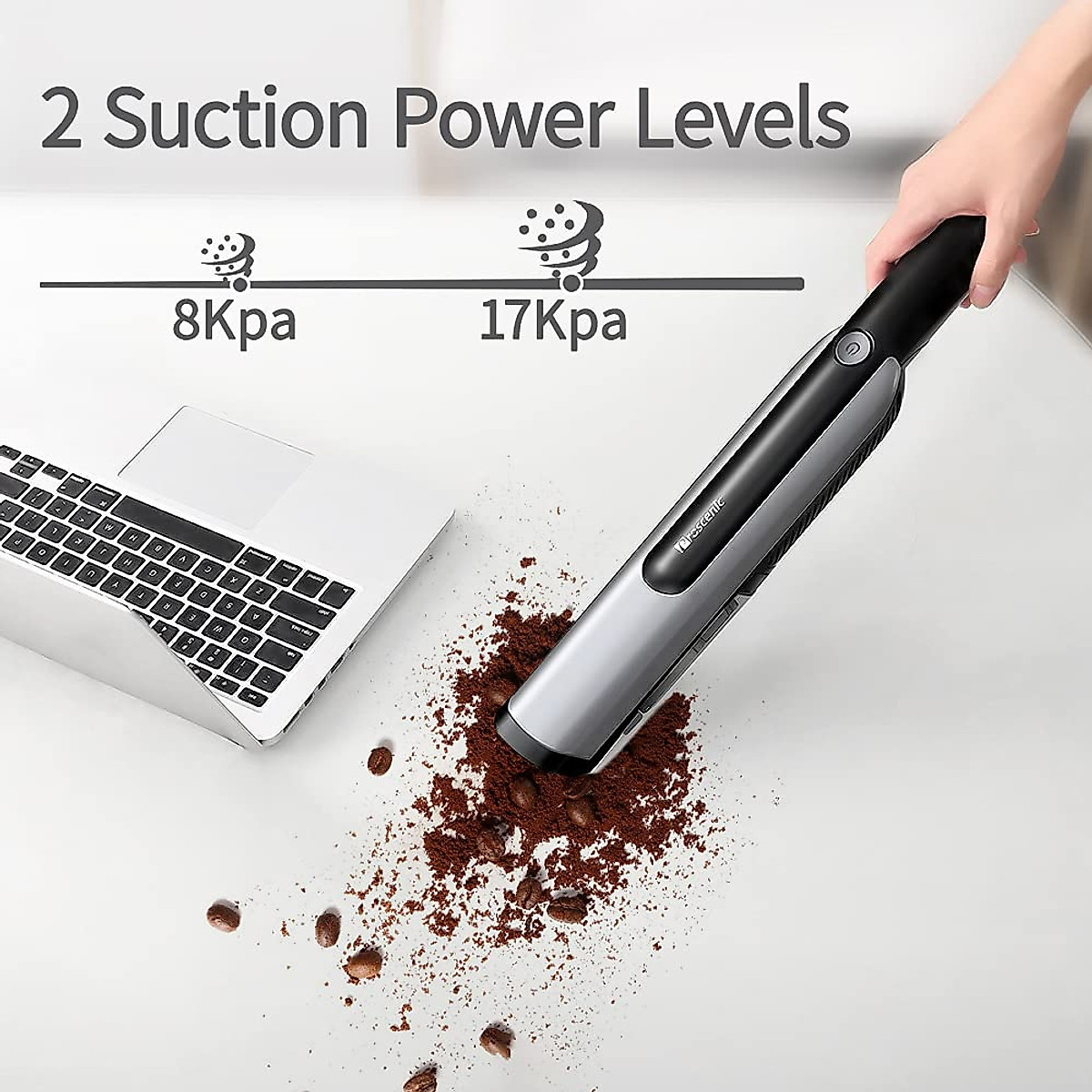 Proscenic 3-in-1 Handheld Vacuum S1, Lightweight Car Vacuum, with 12KPa Suction & Quick Charge, Rechargeable Cordless Handheld Vacuum, 2 Adjustable Modes, Low Noise for Home/ Car Cleaning