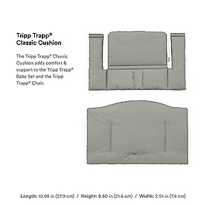 Tripp Trapp Classic Cushion, Glacier Green - Pair with Tripp Trapp Chair & High Chair for Support and Comfort - Machine Washable - Fits All Tripp Trapp Chairs