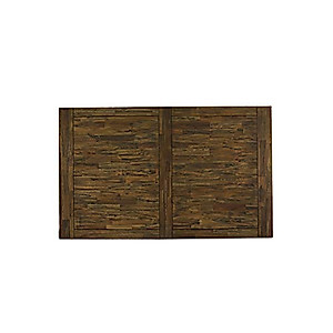 East West Furniture LAGA11-78-03 11 Piece Dining Table Set Includes a Rectangle Dining Room Table with Butterfly Leaf and 10 Brown Linen Fabric Upholstered Chairs, 42x92 Inch, Jacobean