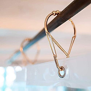 Kent & West - Shower Curtain Hooks | Easy to Install | Patented Design | Chrome Finish | Metal Rollers | Glides with Ease | Spring Loaded Gates | Set of 12