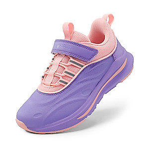 DREAM PAIRS Boys Girls Shoes Kids DuraPlay Tennis Running Athletic Protective Walking Sneakers for Little/Big Kid,Size 2 Little Kid,Purple/Pink,SDRS2335K