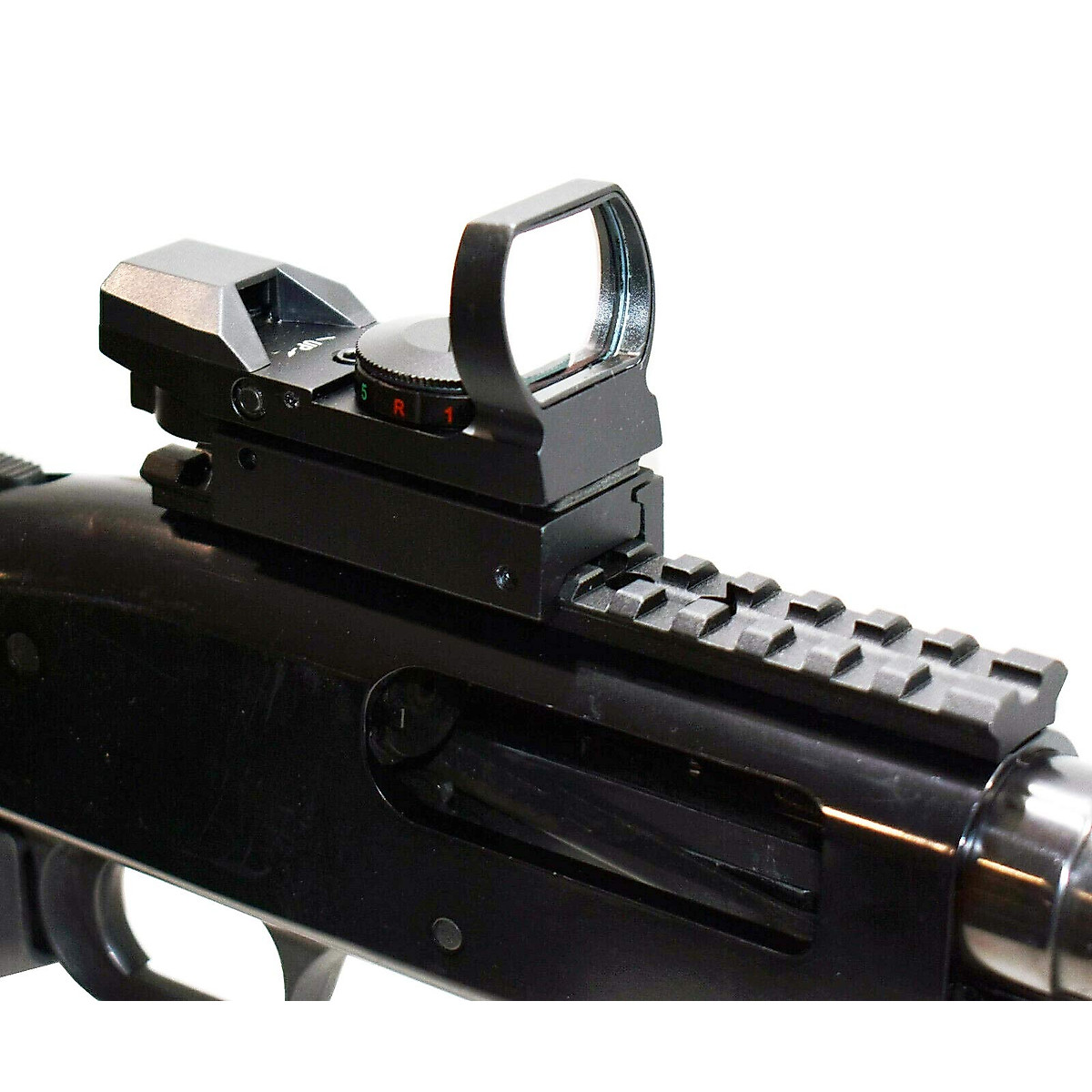 Trinity Mossberg 500 Tactical Red green Dot Sight Combo Kit home defense tactical optics hunting accessory aluminum black picatinny weaver base adapter single rail Mount.