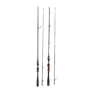 Fishing Planet Baitcast Rod Atlaua - Inshore Rod for Trout and Bass, Two Pieces, SK Reel Fuji Seat, 7' Medium and 6' 6'' Medium Light