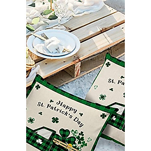Outdoor Pillows 16x16 Waterproof Outdoor Pillow Covers, St Patrick's Day Shamrock Truck Polyester Throw Pillow Covers Garden Cushion Decorative Case for Patio Couch Decoration Set of 2, Spring Clovers
