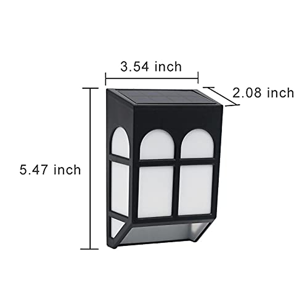 LED Solar Outdoor Fence Light Fence Light Garden Wall Light Home Garden Landscape Light Street Light Staircase Fence Wall Light, 7 Colors and 2 Patterns