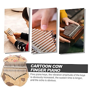 EXCEART 1pc Finger Piano Childs Piano 17 Keys Thumb Clear Thumb Piano Hand Bells Chimes Knock Thumb Pianos Marimbas Instrument African Kalimba Kids Piano Acrylic Percussion Stainless Steel