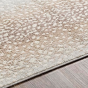 Livabliss Pablo Antelope Print Area Rug,7'10" x 10',Camel/Light Gray