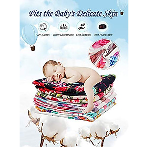 Newborn Receiving Blanket Headband Set - Unisex Soft Baby Swaddle Girl Boy Gifts (Feather+Sloth)