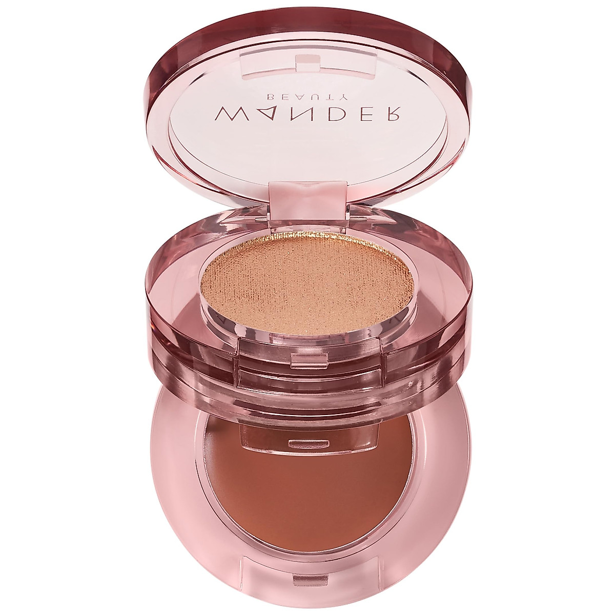 Wander Beauty Double Date Eye Shadow Duo - First Kiss/ILYSM (Golden Champagne + Burnt Terracotta) - Cream High Pigment Eye Shadow Palette - Satin Shimmer Eyeshadow - Eye Makeup With Vitamin E- 0.07 oz