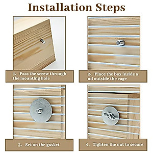 Hamiledyi Parakeet Nesting Box Transparent Budgie Nest Breeding Box with Perch Wood Bird House for Cage Natural Lovebird Breeder Box for Parrot Finch Canary Conure Mating Hatching (5 x 9.84 x 5.31 in)