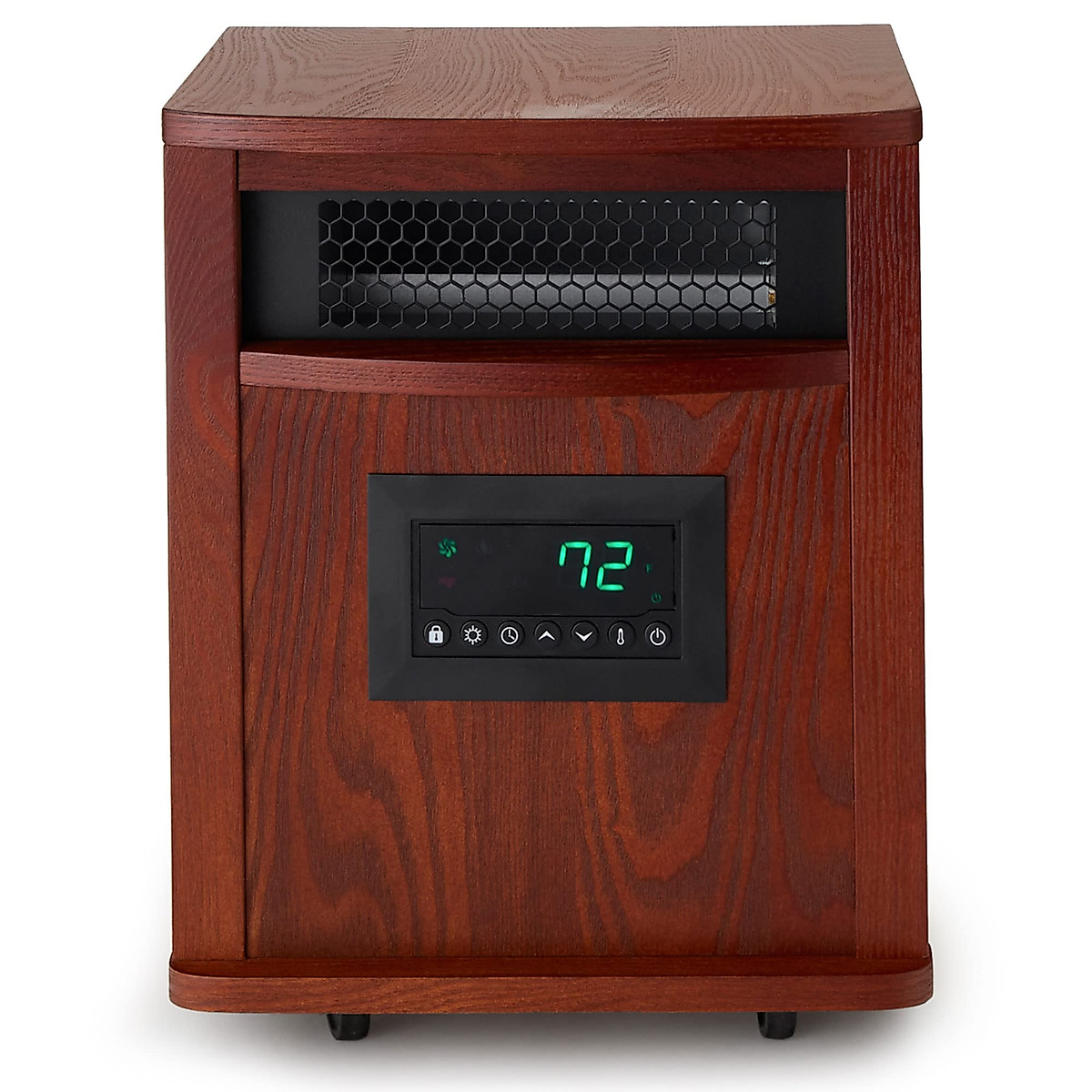 LifeSmart LifePro Electric Space Heater, 1500W Portable Infrared Quartz Heater with Remote, Brown