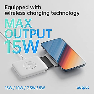 DREU Magnetic Foldable Charging Pad Portable Wireless Chargers 3 in 1, Fast Wireless Charging Station Compatible with QI Phones, iPhone 14/13/12/SE/11/XS/8, Samsung, Air-Pods Pro, Ap-ple Watches
