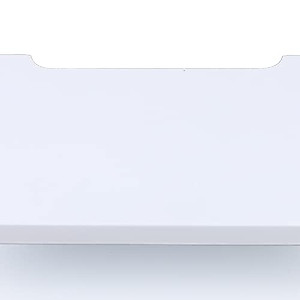 DYRABREST White Floating Shelf, Floating Night Stand Wall-Mounted TV Cabinet Shelf TV Console Router Shelf DVD Set-top Box Telephone Storage Rack Hanging Box