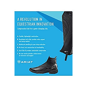 Ariat Womens Ascent Half Chap Black Knit S