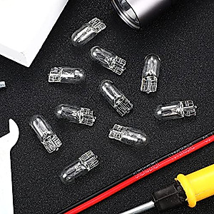 Honoson 1/4 Wedge Base 12V 5W Bulb Clear Krypton Light Bulb for Landscape, RV and Cabinet Lighting (20 Pieces)