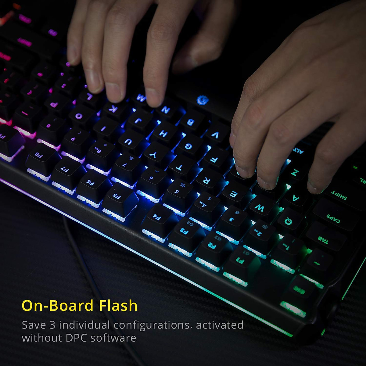 DREVO BladeMaster TE All Rounder RGB Mechanical Gaming Keyboard with Programmable Genius Knob USB Wired Tactile Clicky Gateron Blue Switch