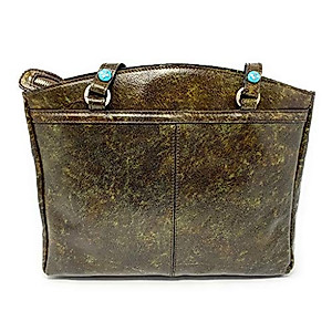 PATRICIA NASH WOMEN'S TOOLED TURQUOISE COLLECTION POPPY LEATHER TOTE HANDBAG PURSE