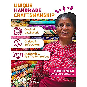 THE COLLECTION ROYAL Hobo Crossbody Bags for Women, Boho Purse, Boho Bag | Hippie Bag, Indie Tote Bag, Cloth Purse for Women (GrnTiePeace)