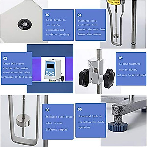 SHengwin Rotary Viscometer 1~2000000mPa.s Viscosity Fluidimeter Tester Meter Lab Digital Viscometers NDJ-8S 110-240V
