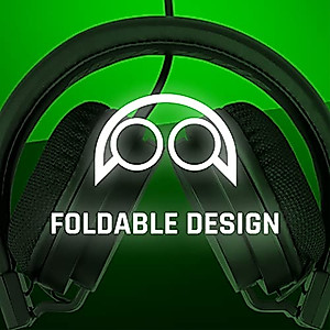 Snakebyte Xbox Headset Sx - Black/Green - Xbox Series Sx Stereo Gaming headphones, 40Mm audio Driver, detachable Microphone, Padded Headphones, 3, 5Mm Jack, Compatible