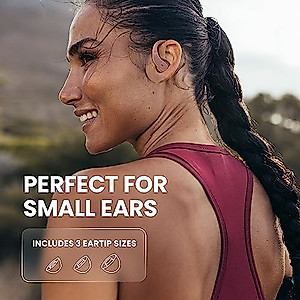 Runner 40- Wireless Earbuds for Running, Small Bluetooth Earbuds for Small Ears Women, Running Bluetooth Earbuds, Small Wireless Earbuds for Small Ear Canals with EarHooks, Over The Ear Earbuds