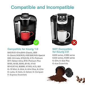 Reusable K Cups for Keurig, EZBASICS Reusable Coffee Filters Refillable Single Serve Coffee Maker, 3-Pack of Reusable Coffee Pods, Black