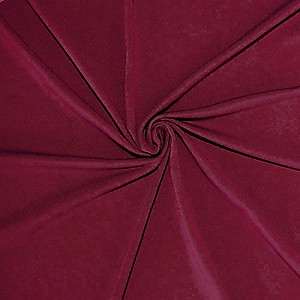 Balsa Circle 41-50 gallons Burgundy Stretchable Spandex Round Waste Trash Bin Container Cover Wedding Party Fundraiser Decorations