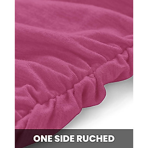 BTFBM Women 2025 Summer Sleeveless Tank Dresses Crew Neck Slim Fit Short Casual Ruched Bodycon Party Club Mini Dress(Purple Red, Small)