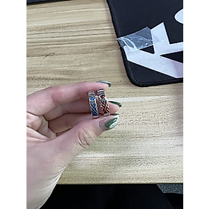 P1PSZ Darling In The Franxx Ring 002 Anime Zero Two Rings Cosplay Costume Ring Silver 925 Adjustable Jewelry (6673 (2pc))