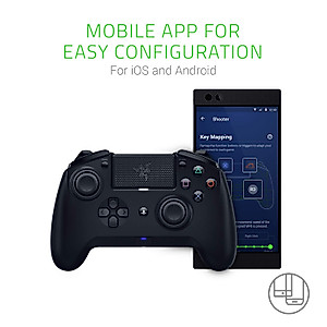 Razer RZ06-02610100-R3G1 Raiju Tournament Edition Wireless and Wired Gaming Controller with Mecha Tactile Action Buttons, Interchangeable Parts and Quick Control Panel, Black