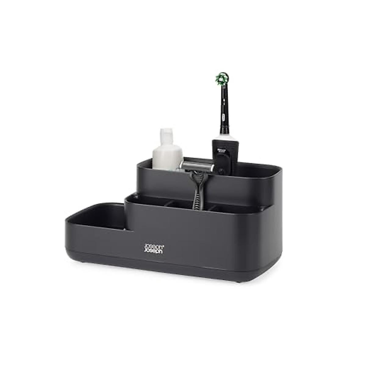 Joseph Joseph EasyStore - Bathroom Storage Caddy Organizer for bathroom accessories, Matt Black
