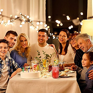 Flhivsa Drinking transparent cup 4pcs Set-20oz water Cups Tumbler Cup With Bamboo Lids and Straw (20oz Glass Clear Bamboo Lid 6 Pack)