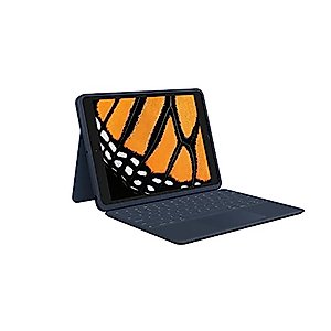 Logitech Rugged Combo 3 Touch iPad® Keyboard Case with Trackpad and Smart Connector for iPad (7th, 8th and 9th Generation) for Education - Classic Blue