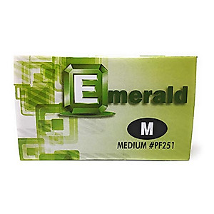 Emerald Digi-Gloves, Powder Free Disposable Latex Gloves (Medium)